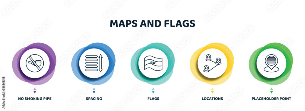editable thin line icons with infographic template. infographic for ...