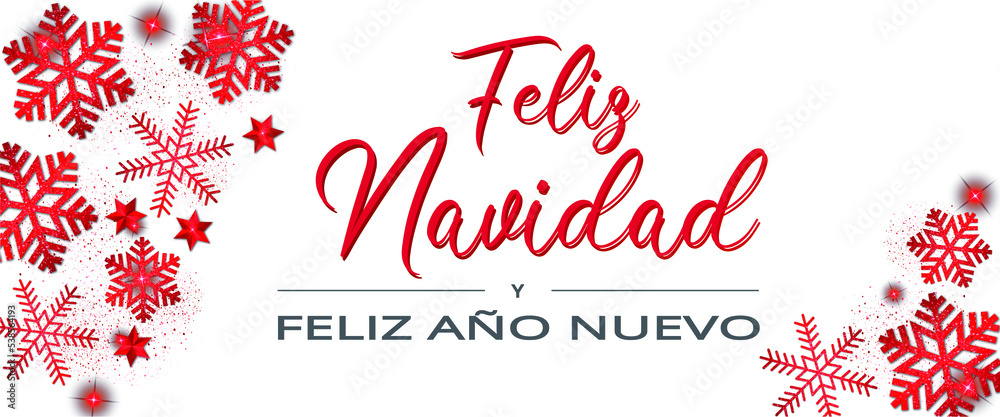 Tarjeta o pancarta para una Feliz Navidad y un Feliz Año Nuevo en un ...