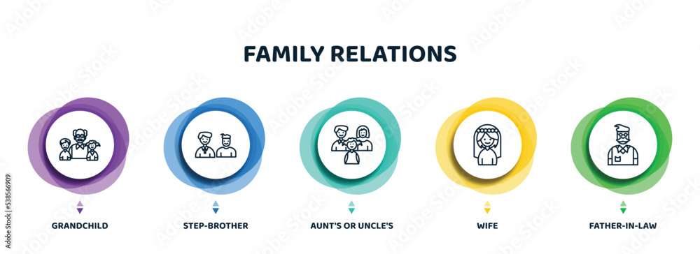 editable thin line icons with infographic template. infographic for ...