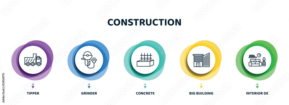 editable thin line icons with infographic template. infographic for ...
