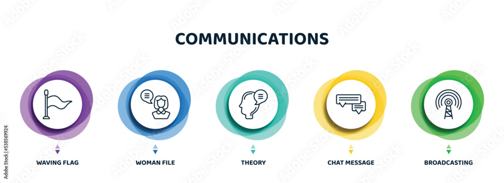 editable thin line icons with infographic template. infographic for ...