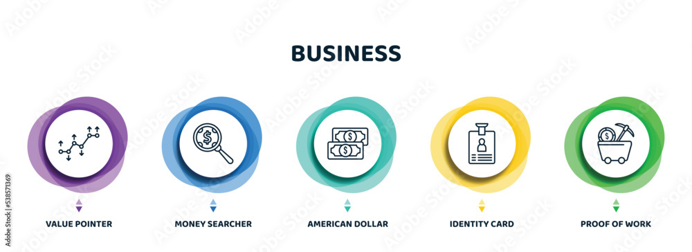 editable thin line icons with infographic template. infographic for business concept. included ...
