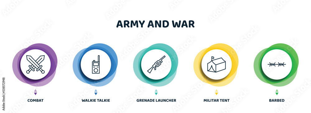 editable thin line icons with infographic template. infographic for ...