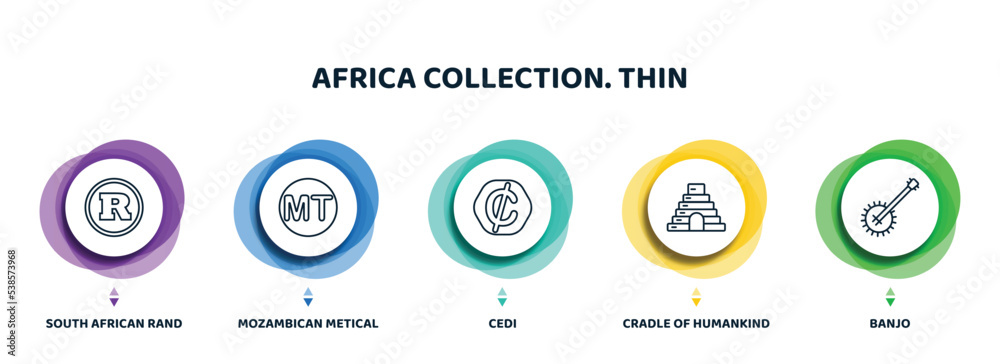 editable thin line icons with infographic template. infographic for ...