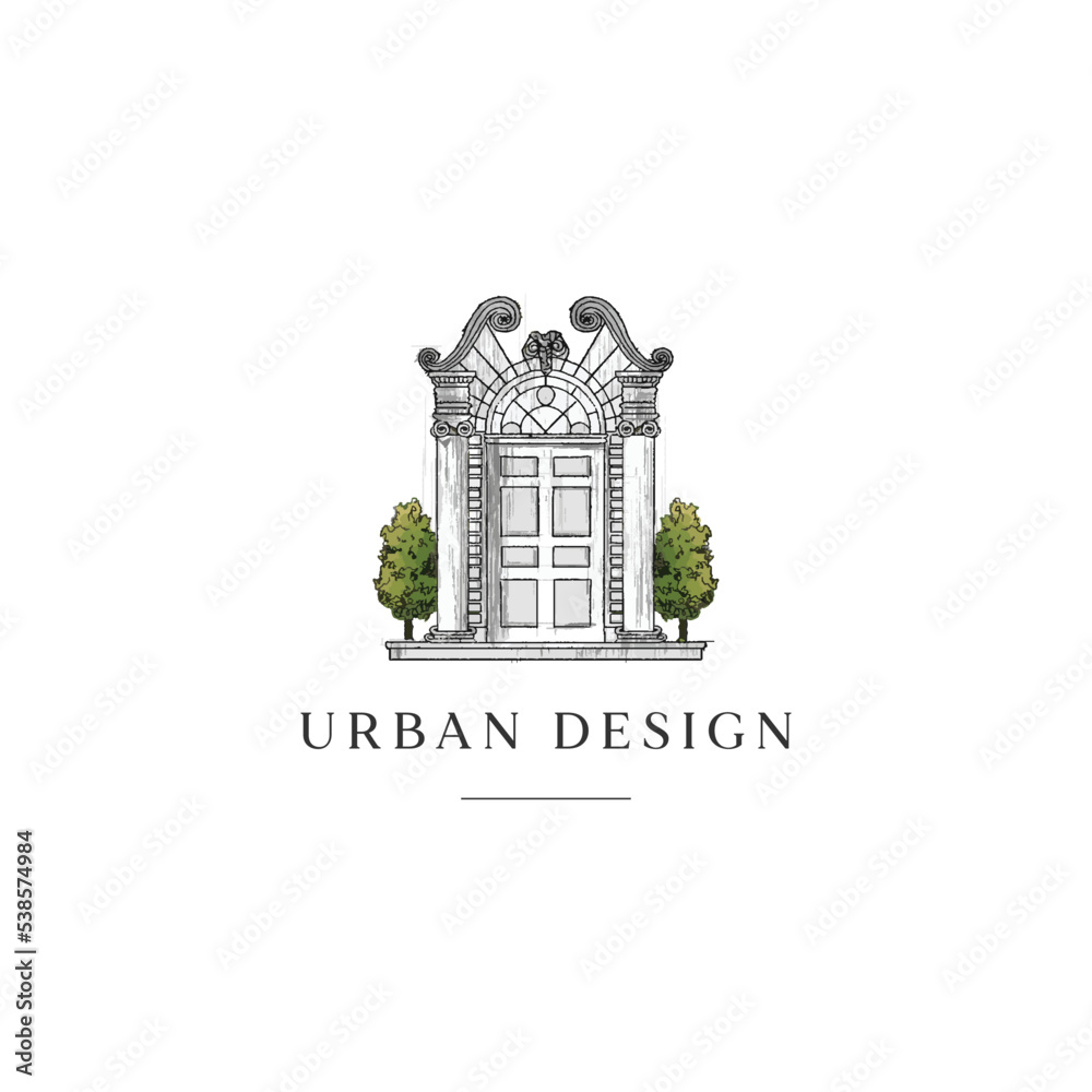 urban design or urban planning logo concept for architecture bussiness ...