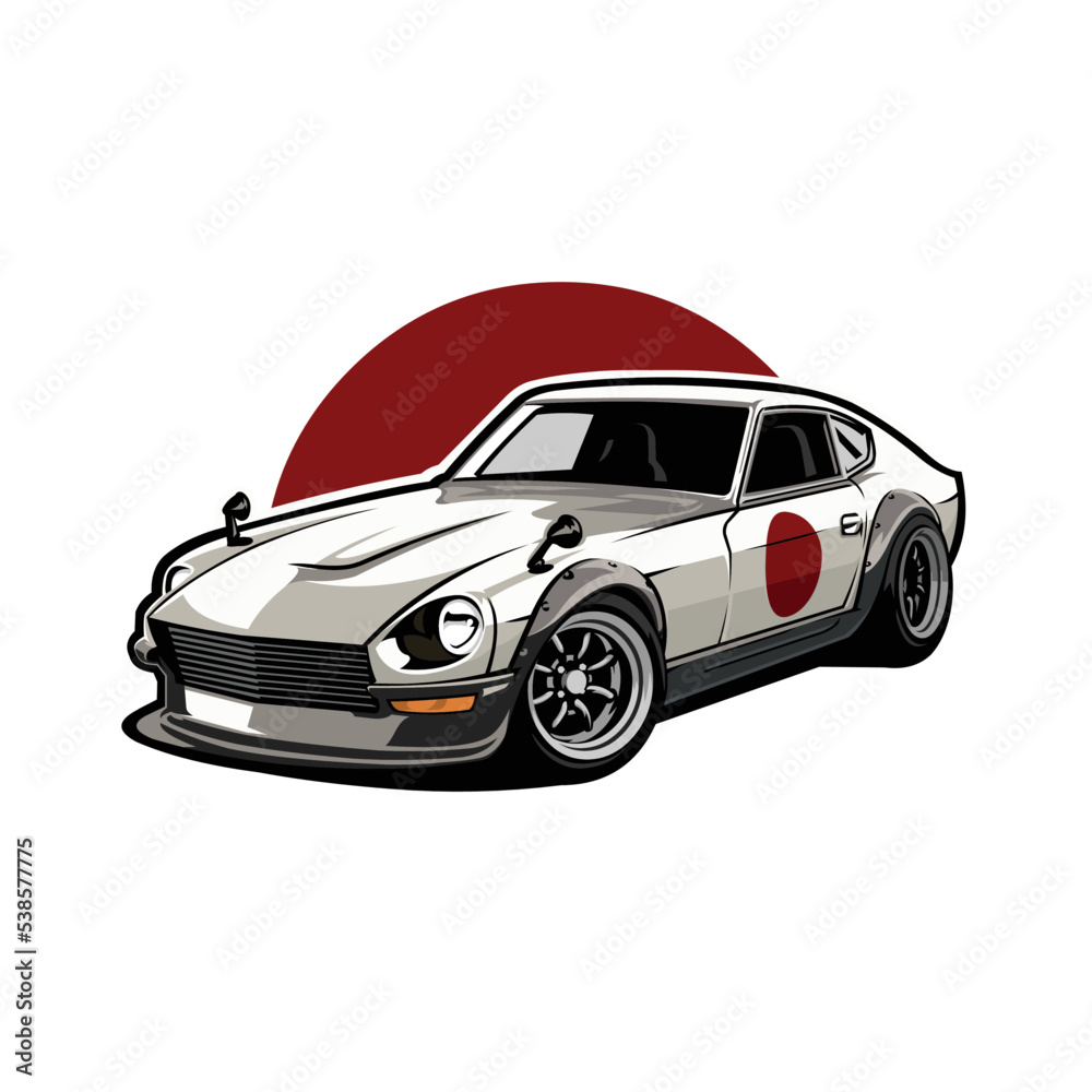 Premium Classic Japanese Sport Car Vector Illustration. Best for JDM ...