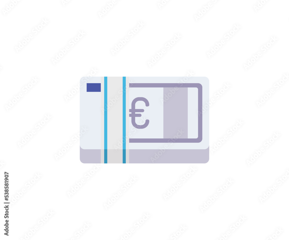 Euro Banknote vector isolated icon. Euro Banknote emoji illustration ...