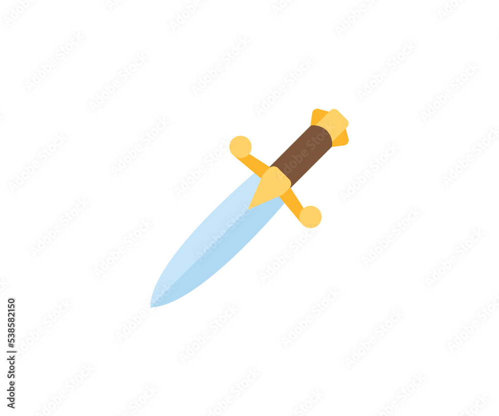 Sword vector isolated icon. Emoji illustration. Dagger vector emoticon ...