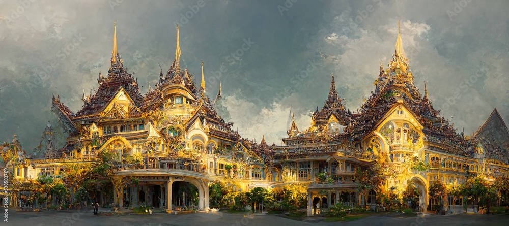 Photo & Art Print Temple of Bangkok, Thailand, Ai generated0 concept ...