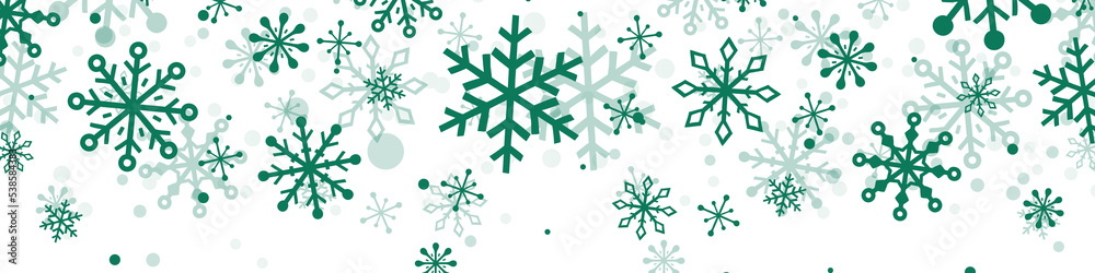 Christmas snowflakes on transparent background. Banner. PNG ...