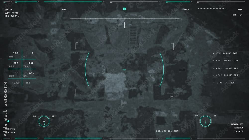 Video Stock High tech detection system is scanning the target area ...