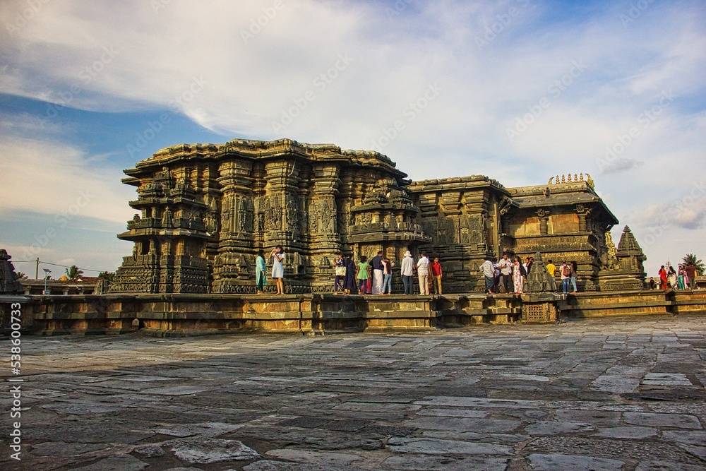Platform of Sri Chennakeshava Swamy Temple, Belur, Black soap stone ...