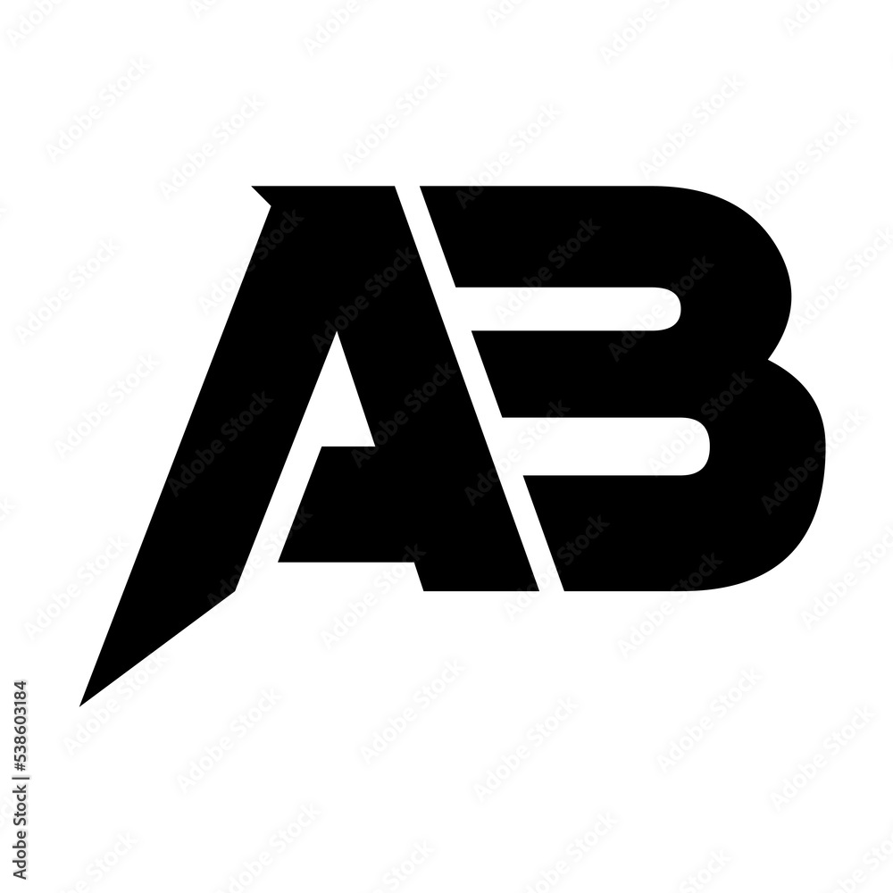 AB Logo | AB Abstract Logo | AB vector logo Stock Vector | Adobe Stock