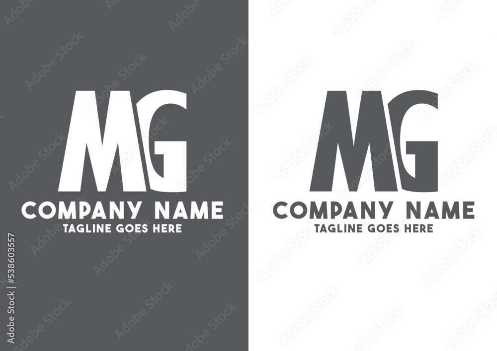 Letter MG logo design vector template, MG logo Stock Vector | Adobe Stock