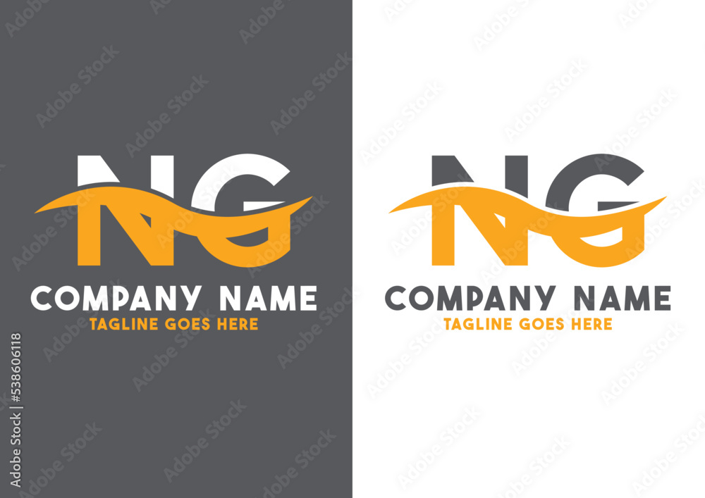 Letter NG logo design vector template, NG logo Stock Vector | Adobe Stock
