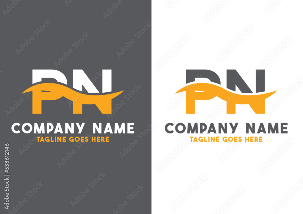 Letter PN logo design vector template, PN logo Stock Vector | Adobe Stock