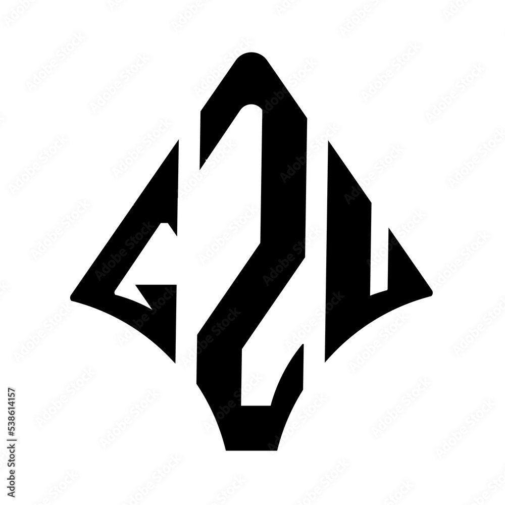 GZU logo. GZU letter. GZU letter logo design. GZU modern and creative ...