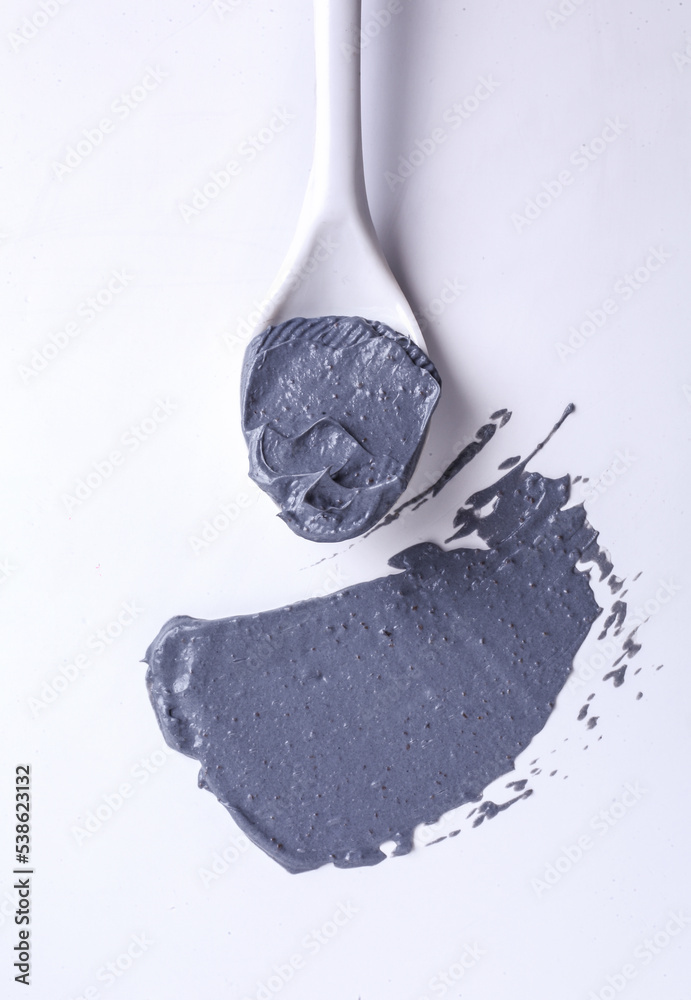 Charcoal texture swatches. Beauty and skin care textures on white ...