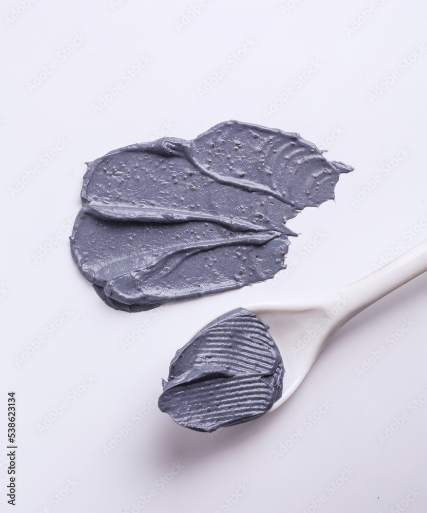 Charcoal texture swatches. Beauty and skin care textures on white ...