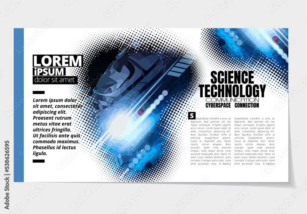 Elegant layout for business presentation with technology and science ...