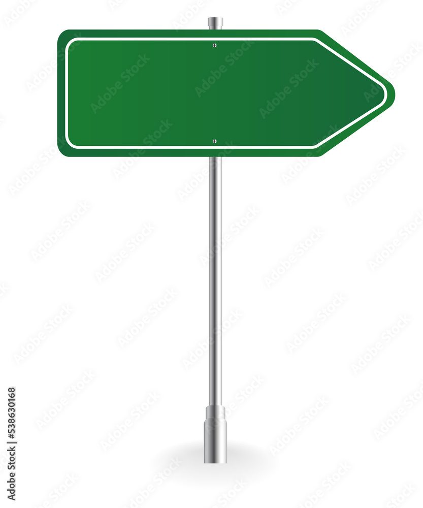 PNG. Blank green traffic road sign isolated on transparent background ...