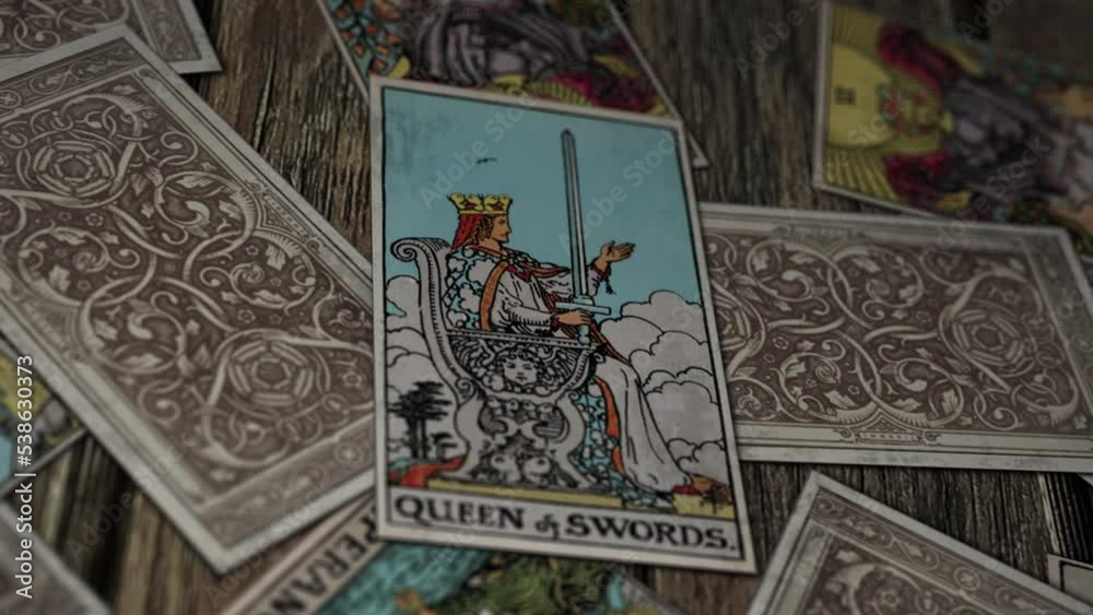 Rome, Italy - June 6, 2015. Witchcraft Ritual Card Depicts Queen Of ...