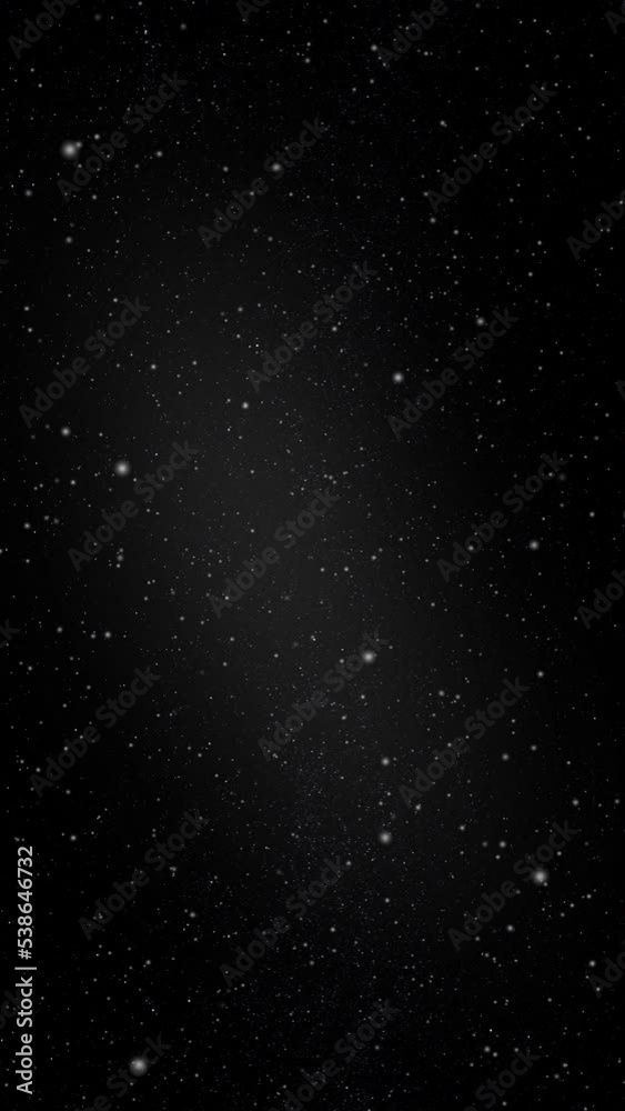 Star field background with white glowing light vertical video 4K flying ...