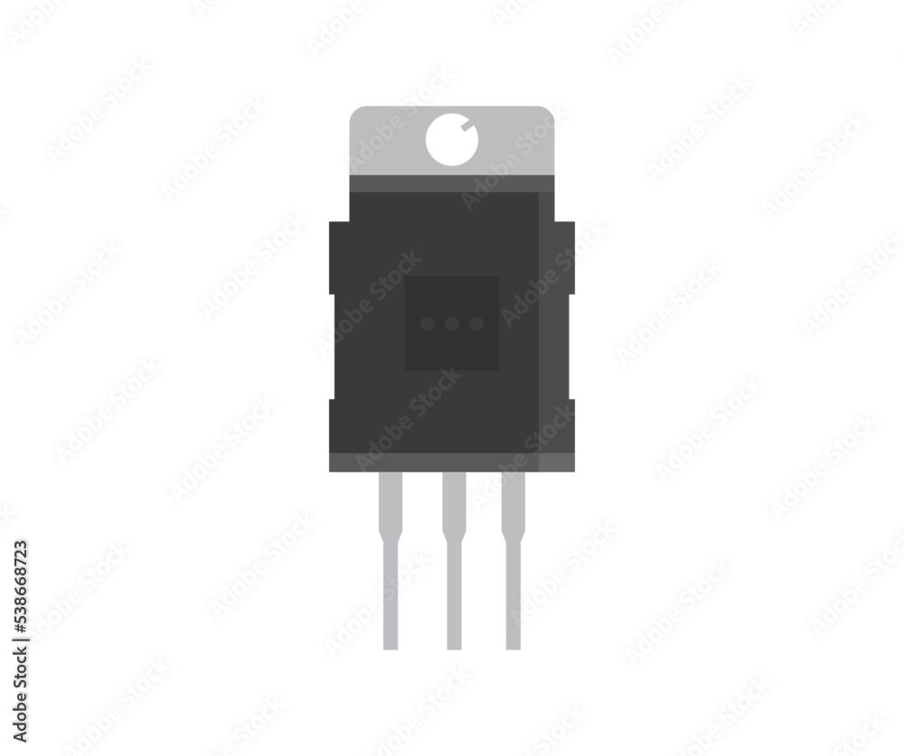 Power transistors, Schematic view of transistor logo design. Electronic ...