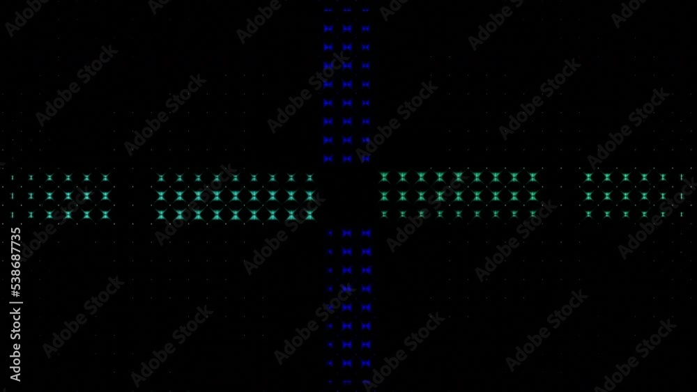 Moving pattern of lines and dots in computer retro style. Design. Dots ...