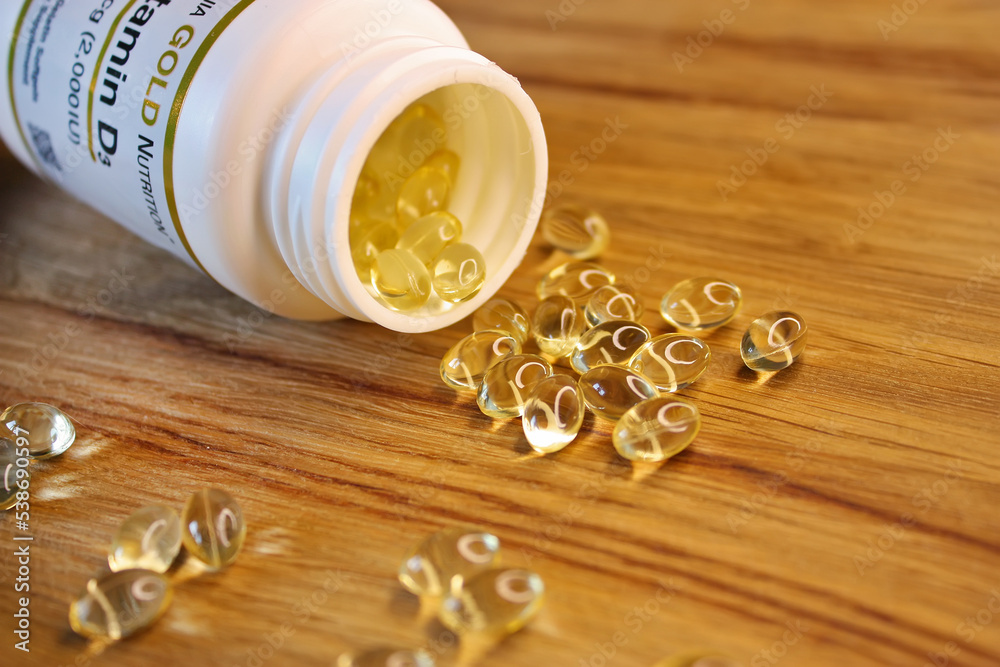 Plastic bottle of California Gold Nutrition Vitamin D3 50 mcg ...