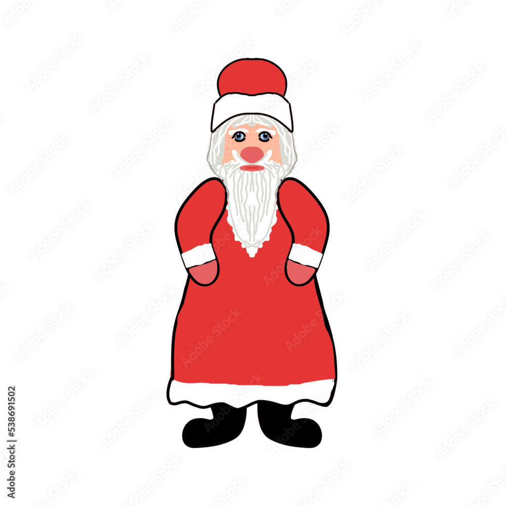 Santa Claus, cartoon character, color drawing, on a transparent ...
