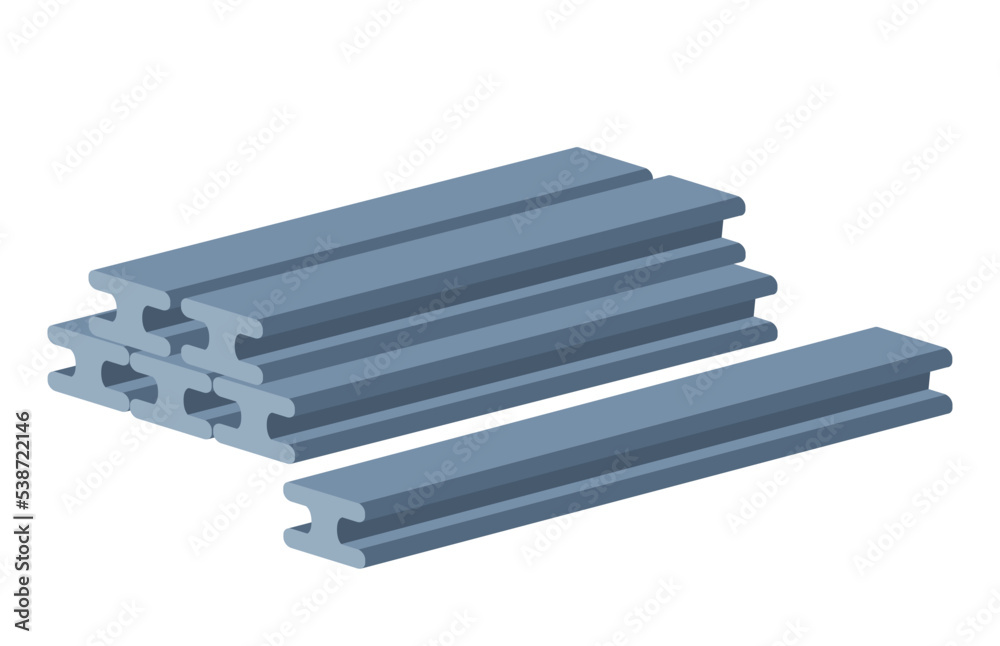 Metal piles icon. Design and materials for building house, architecture ...