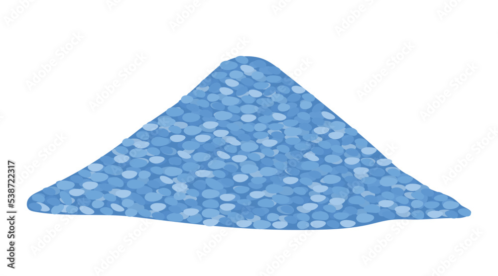 Pile of pebble icon. Round stones for construction and repair of roads ...