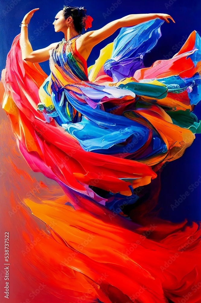 Dancing illustration dance art background digital artwork colorful ...