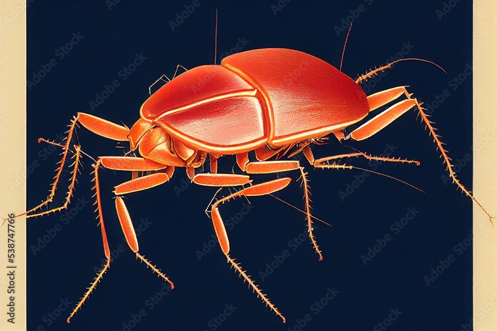 Periplaneta cockroach, known as red cockroach or American cockroach ...