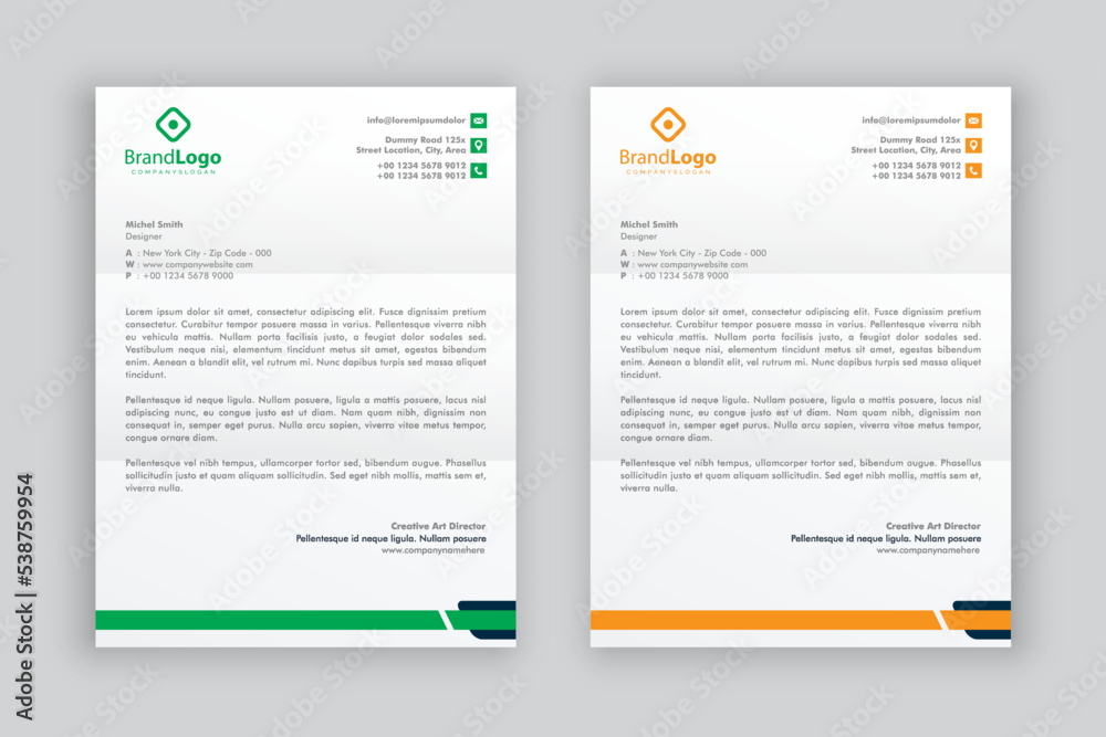business corporate letterhead design template Stock Vector | Adobe Stock