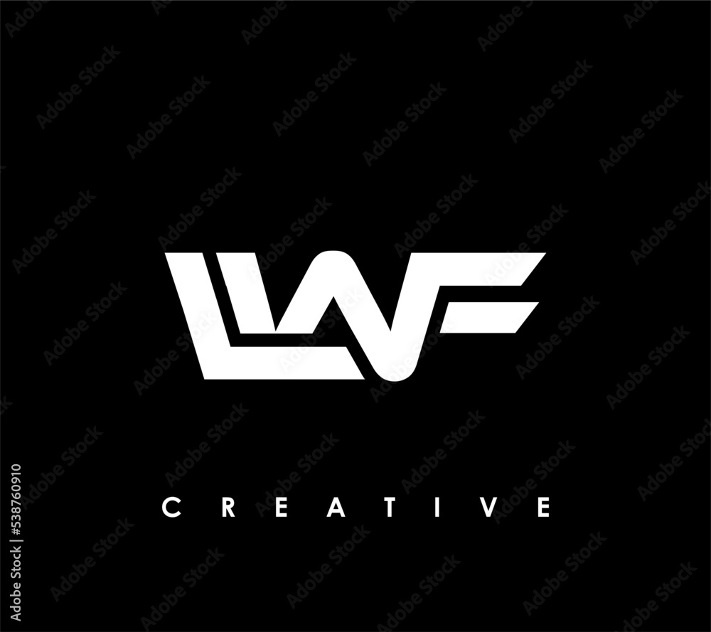 LWF Letter Initial Logo Design Template Vector Illustration Stock ...