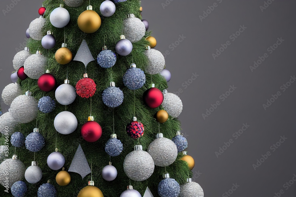 3D rendered computer generated image of a classic holiday Christmas ...