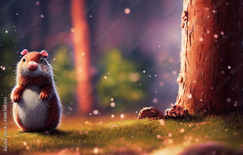 3D Rendered computer-generated groundhog for the 2022-2023 Winter ...