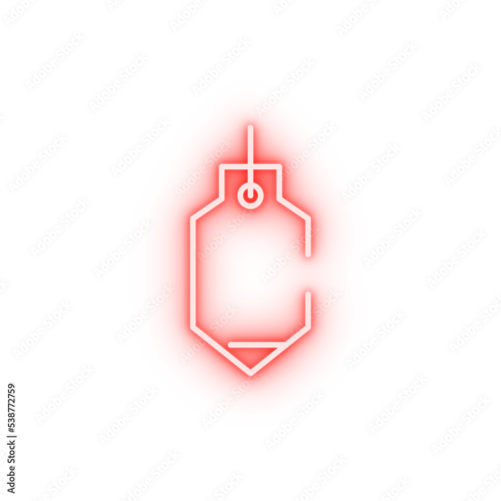 sinker neon icon Stock Illustration | Adobe Stock