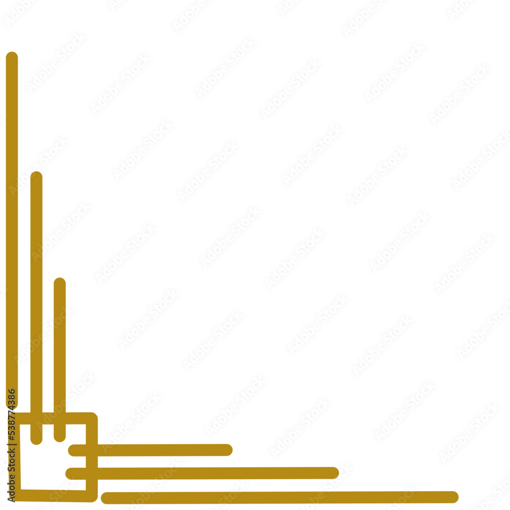gold corner border Stock Vector | Adobe Stock