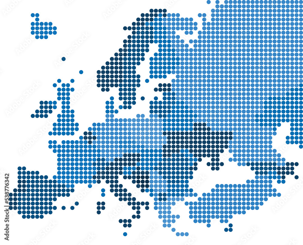 Geometry circle form of Europe map Stock Illustration | Adobe Stock
