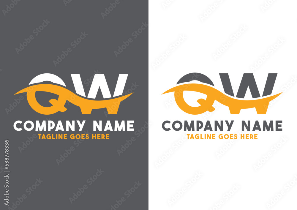 Letter QW logo design vector template, QW logo Stock Vector | Adobe Stock