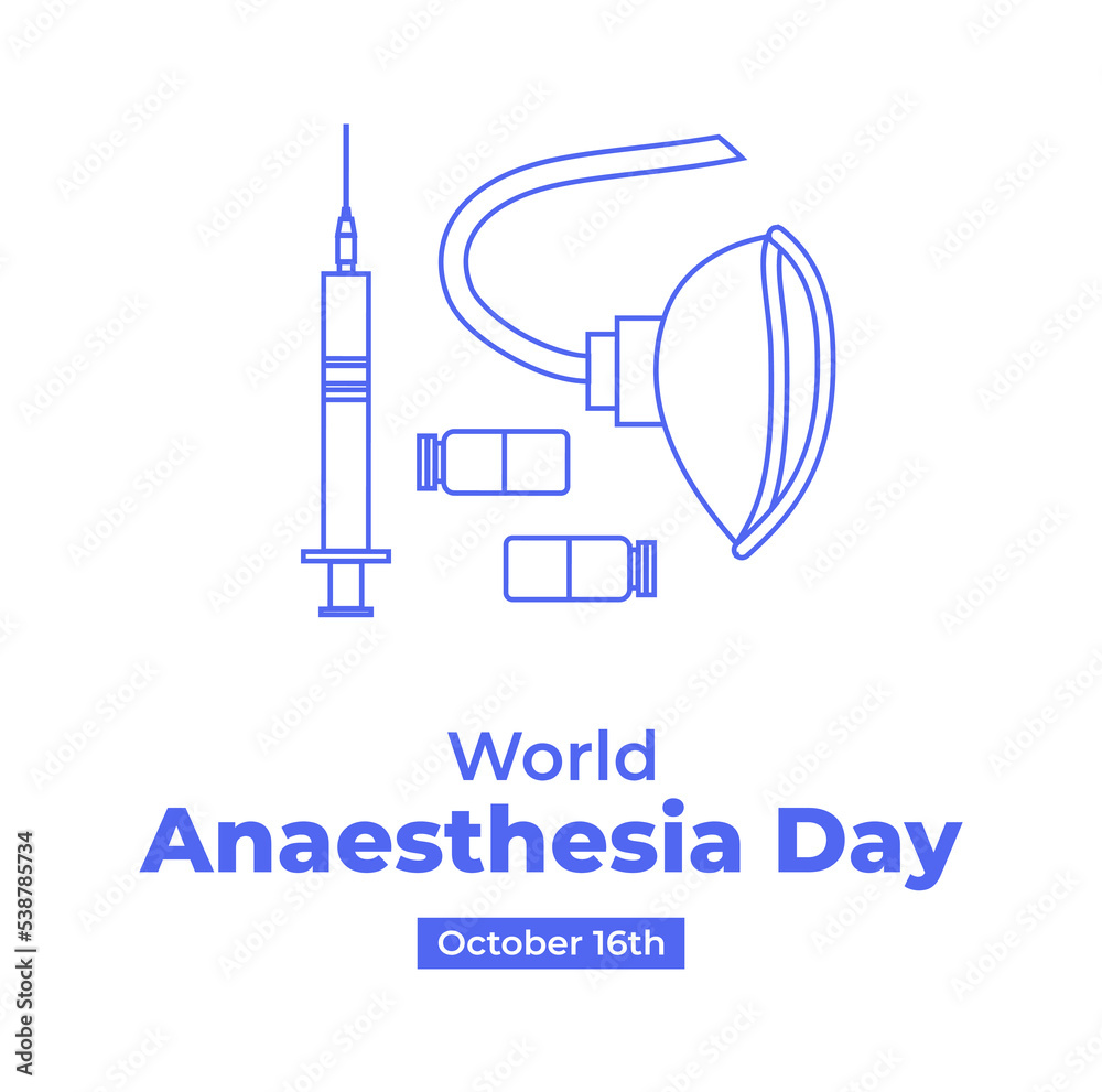 World Anesthesia Day Poster Template Background Illustration Medical ...