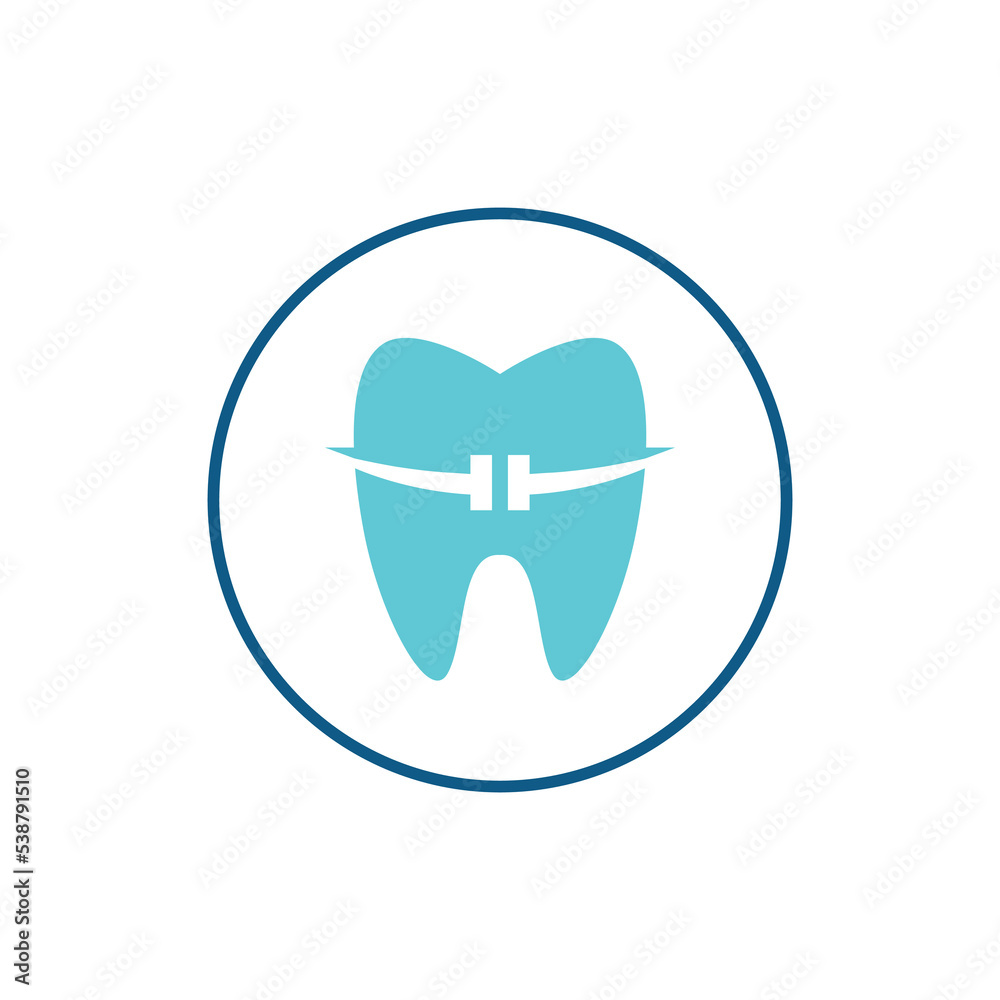 Logo design for dental care. Braces logo. Minimalis braces logo design ...