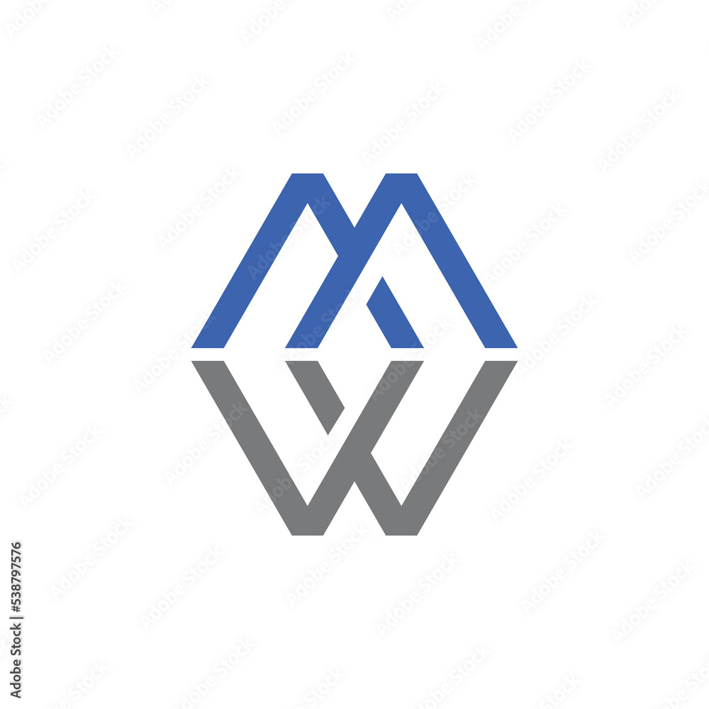 Letter MW logo design. Abstract MW logo design Stock Vector | Adobe Stock