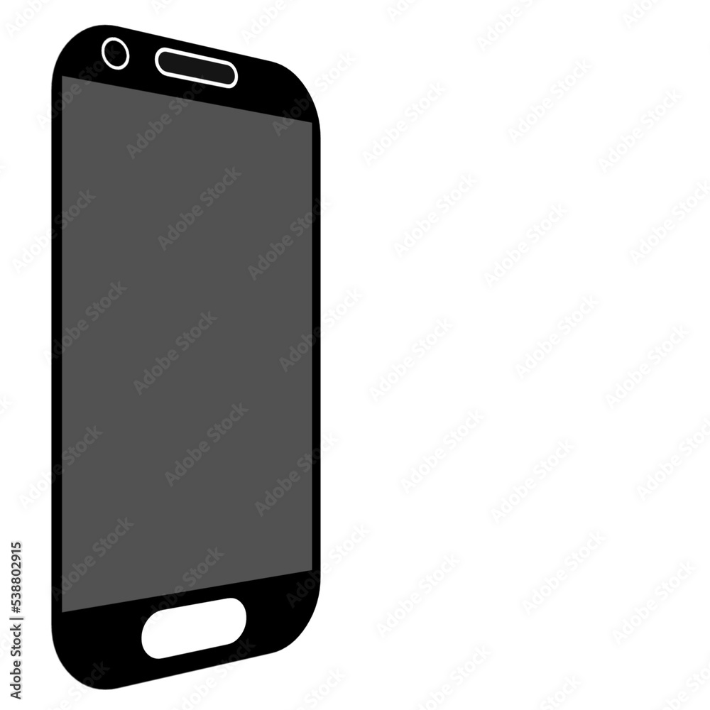 Frameless smartphone mockup of vertical blank screen borderless design ...