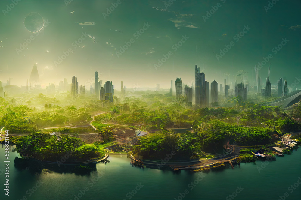 green planet concept Stock Illustration | Adobe Stock