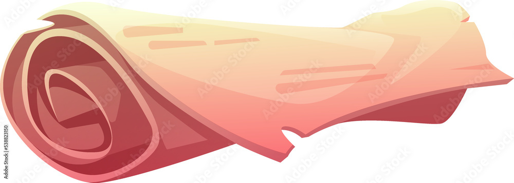 Rolled cartoon papyrus Stock Illustration | Adobe Stock