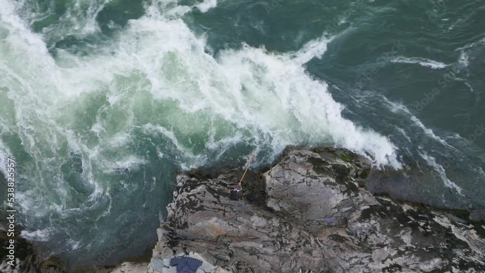 Fishing for salmon on the Fraser River in Western Canada, British ...